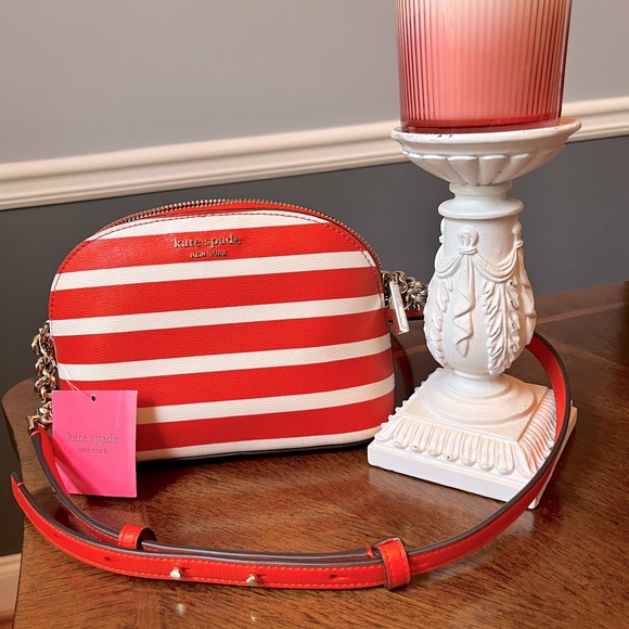 kate spade | Bags | Kate Spade Spencer Stripe Small Dome Crossbody Bag ...